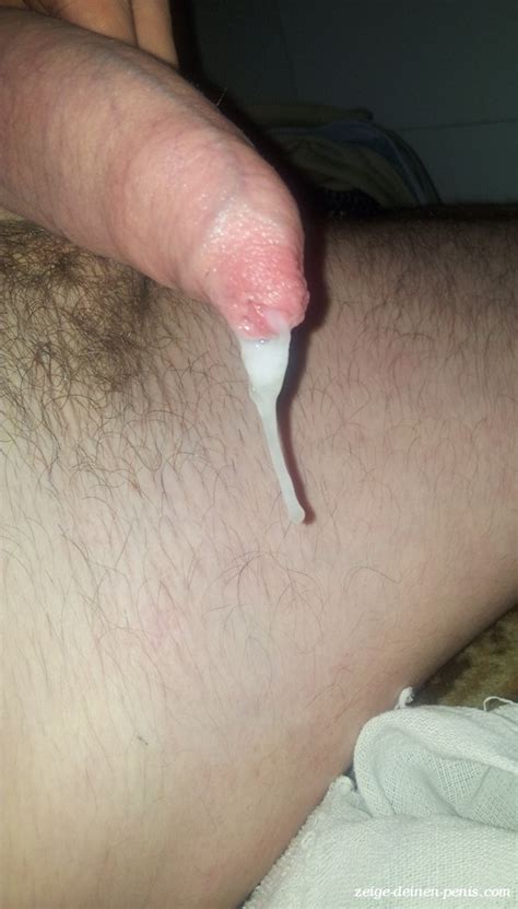Samen hängt an der Vorhaut Kostenlose Penis Bilder und Schwanzfotos