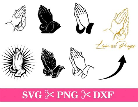 Praying Hands Clipart SVG Vector Cricut Prayer Cut SVG For Etsy