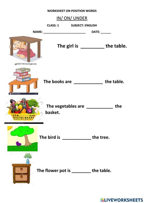 Worksheet For Reading The Words In English With Pictures On It And An