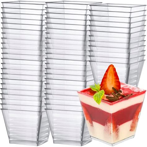 Kubek Pucharki Na Desery Przekąski 120Ml 50Szt Pojemnik Na Deser