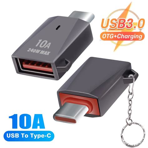 USB 3 0からタイプCへの転送用充電器otgアダプター モバイルmacbook用の急速充電およびデータケーブルコンバーター USBC