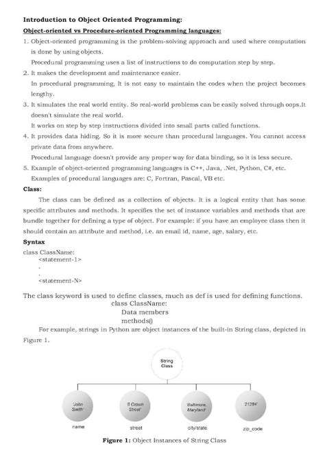 PDF Introduction To Object Oriented Programming 2020 9 12