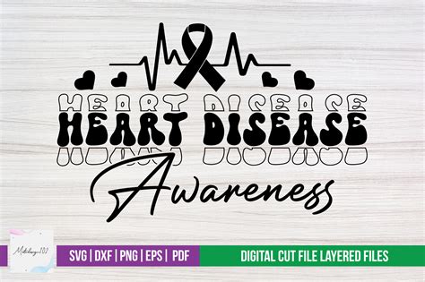 Heart Disease Awareness Svg Design Graphic By Svgstudiodesignfiles