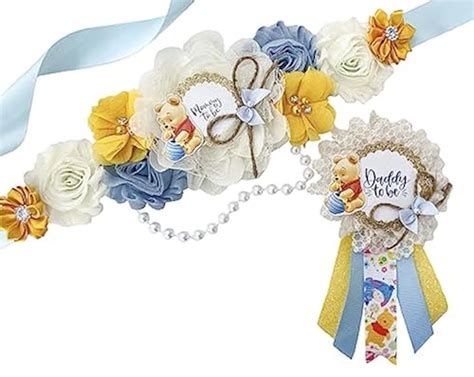 Winnie The Pooh Eating Hunny Baby Shower Mommy To Be Maternity Sash