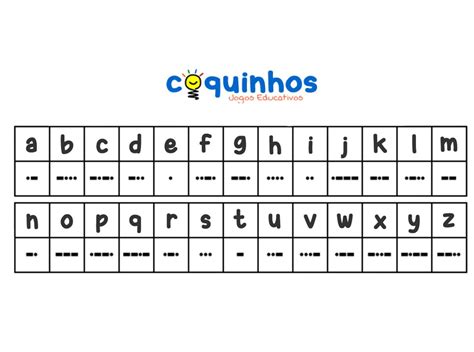 CÓDIGO MORSE Decifre a Palavra COQUINHOS