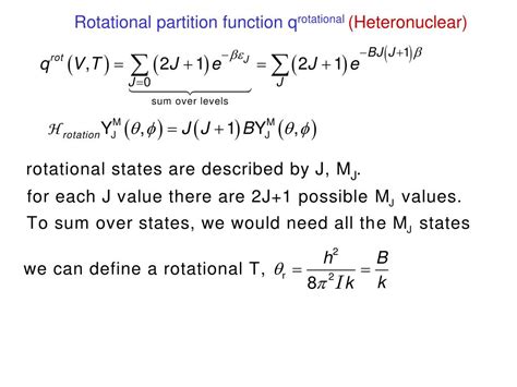 ppt rotational partition function heteronuclear powerpoint presentation id 4470849