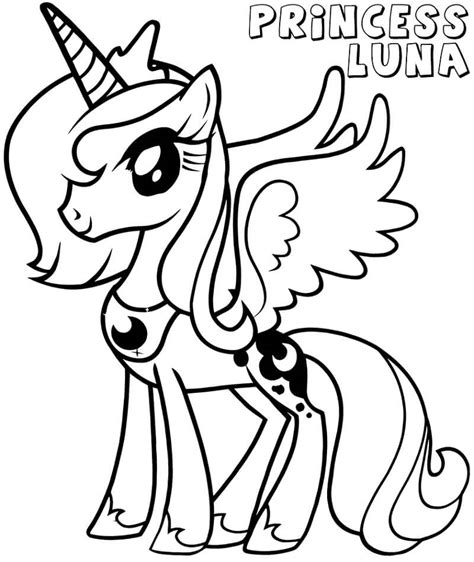 Little Princess Luna Färbung Seite Kostenlose druckbare Malvorlagen