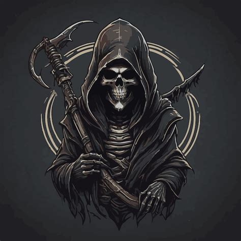 Premium Vector Free Vector Grim Reaper Logo Design