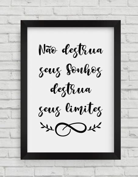 Quadro Decorativo Frase Motivacional Nao Destrua 30x20 Cm Elo7