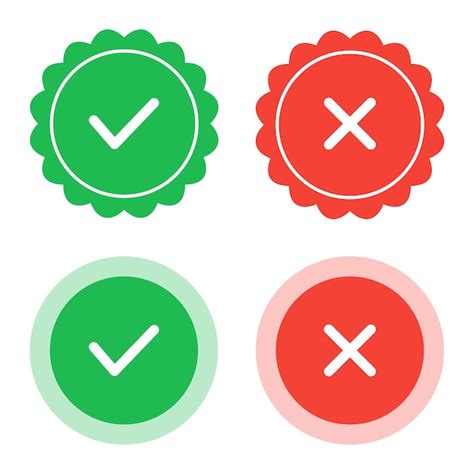 Premium Vector Vector Check Mark And Cross Mark