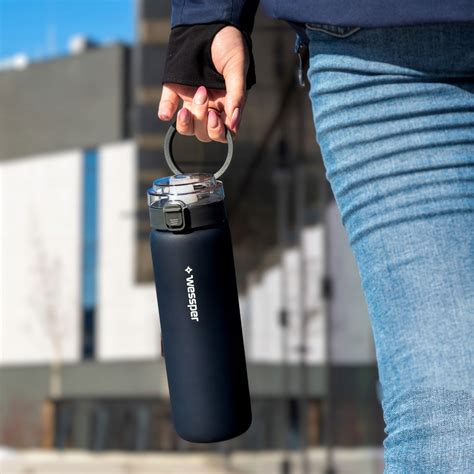 Szklana butelka filtrująca Wessper ActiveMax 0 68l grafitowa 3x filtr