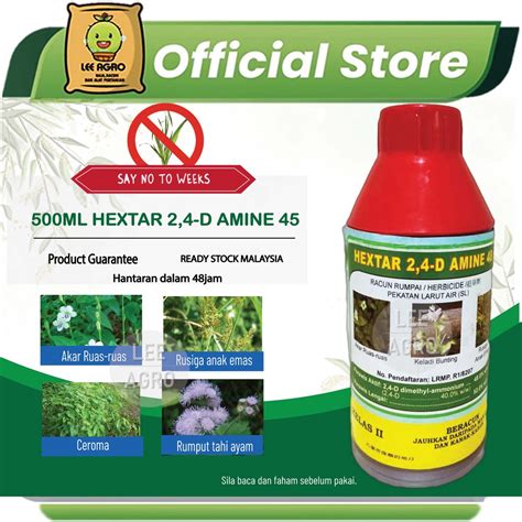 500ML HEXTAR 2 4 D AMINE 48 2 4 D DIMETHYL AMMONIUM 48 SELECTIVE
