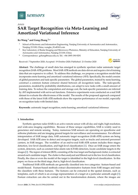 pdf sar target recognition via meta learning and amortized variational inference