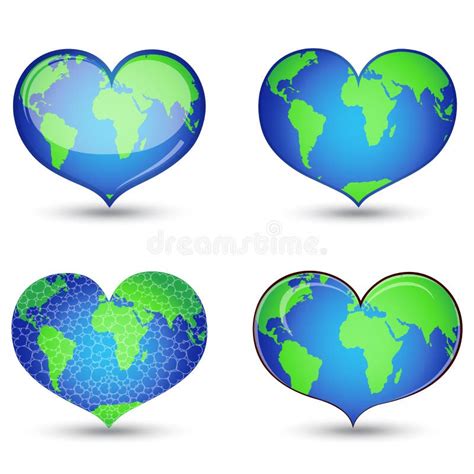 Conjunto De 204 Banderas En Forma De Corazón De Todos Los Países