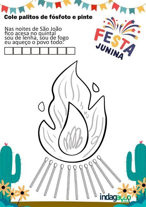 Atividade Junina Pula Fogueira Artofit
