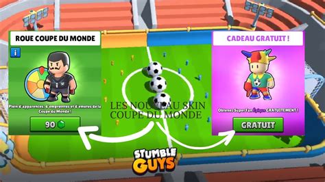 je découvre les nouveaux skins stumble guys coupe du monde skin super