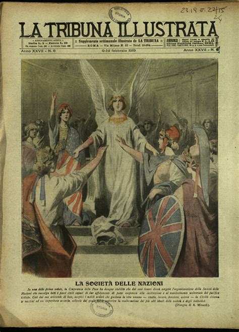 La Tribuna Illustrata a XVII n 6 1919 La Società delle Nazioni