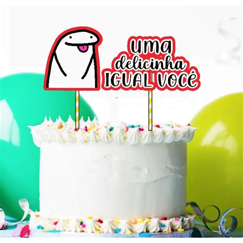 Topo De Bolo Flork Meme Bento Cake Topper Delicinha Igual Vc Em