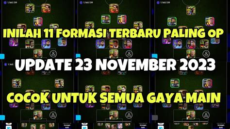 INILAH 11 FORMASI UNIK DEFAULT TERBARU Setelah Update 23 November