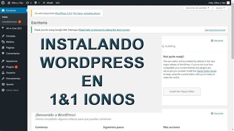 cómo instalar wordpress vía sftp en 1and1 ionos youtube