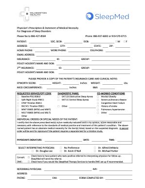 Fillable Online Physicians Prescription Statement Of Medical