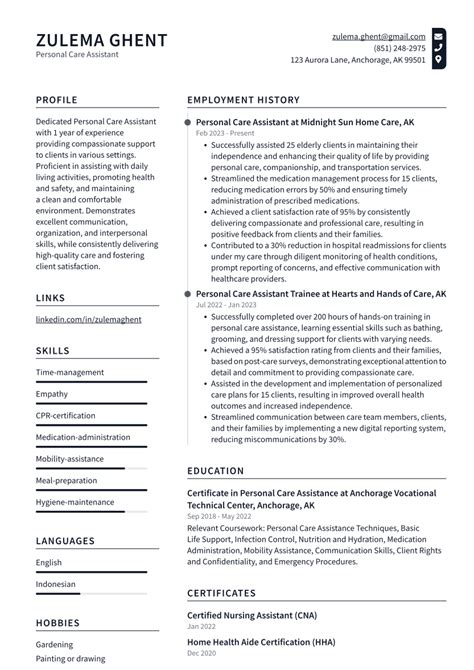 Personal Care Assistant Cover Letter Examples And Templates
