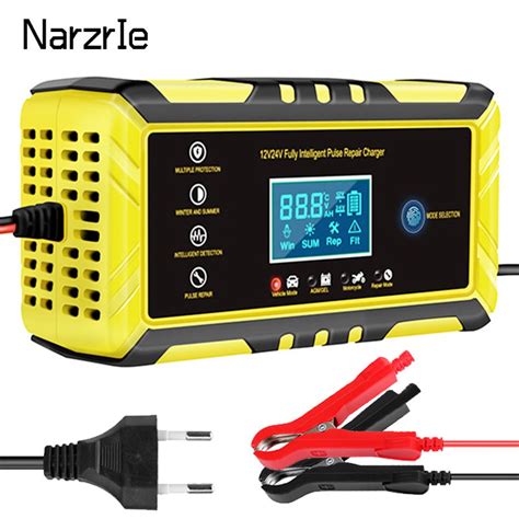 Carregador de bateria de carro automático universal 12V 24V 8A 6A