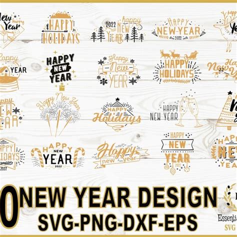 Happy New Years Svg 2022 New Year Png New Year Svg Merry Etsy