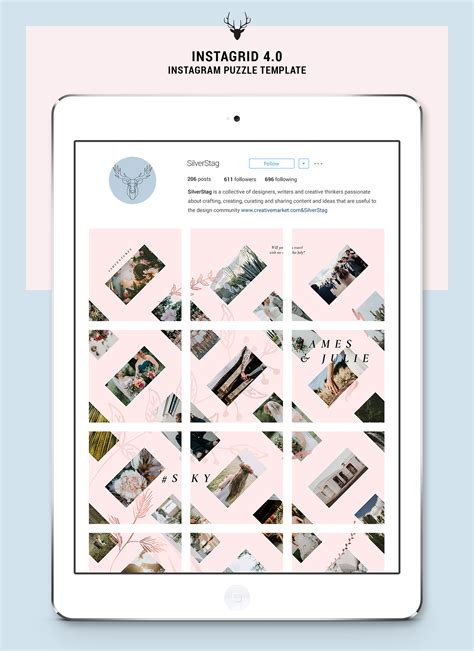 Instagram Post Grid Template