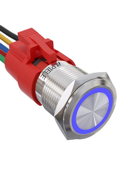 Amazon APIELE 10 19mm Latching Push Button Switch 12V SPST LED