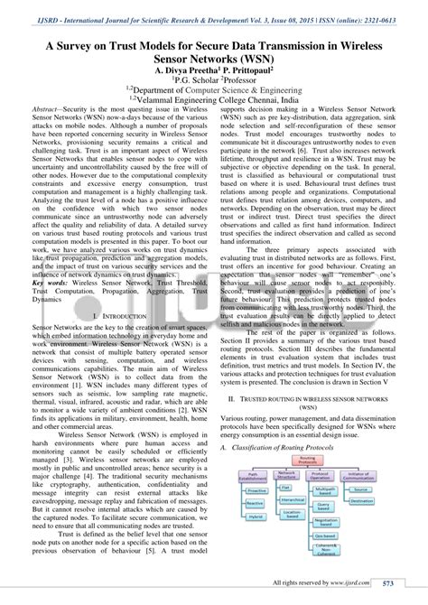 pdf a survey on trust models for secure data transmission in wireless sensor networks wsn