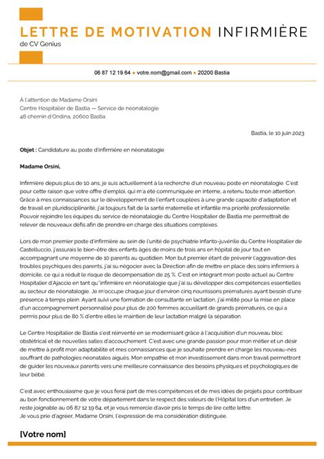 Modele De Lettre De Motivation Candidature Spontanée En Milieu Hospitalier