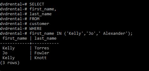 Postgresql Where Clause Geeksforgeeks
