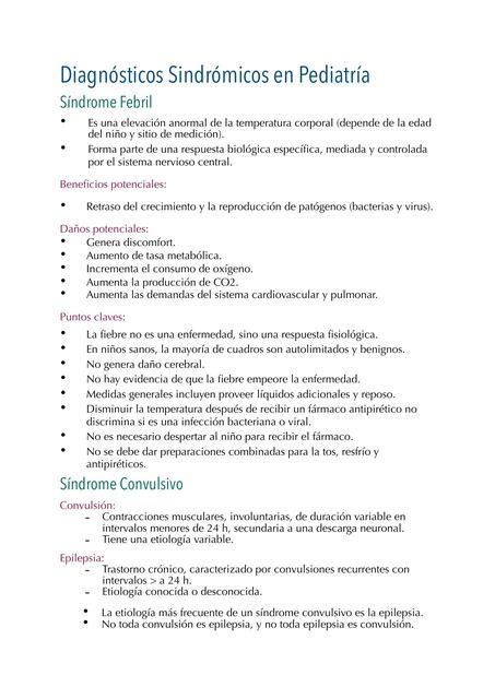 Diagnósticos Sindrómicos Pediátricos PedstoHelp uDocz