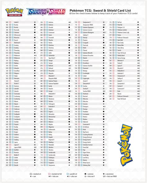 Pokemon Card Checklist 10 Free PDF Printables Printablee