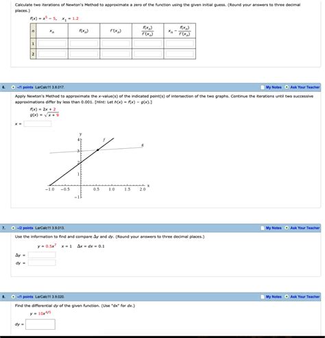 solved calculate two iterations of newton s method to