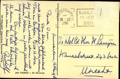 Künstler Ansichtskarte Postkarte Toorop Jan Th De Geloovige 1958