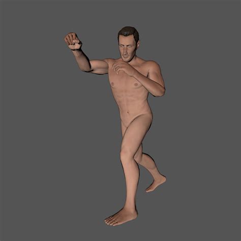 3D Datei Animated Naked Man Rigged 3d Game Character Low Poly 3D Model