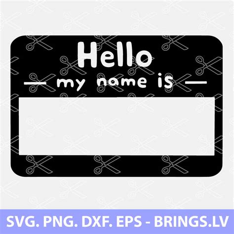 Hello My Name Is SVG Hello Svg Name Tag Svg Baby Svg
