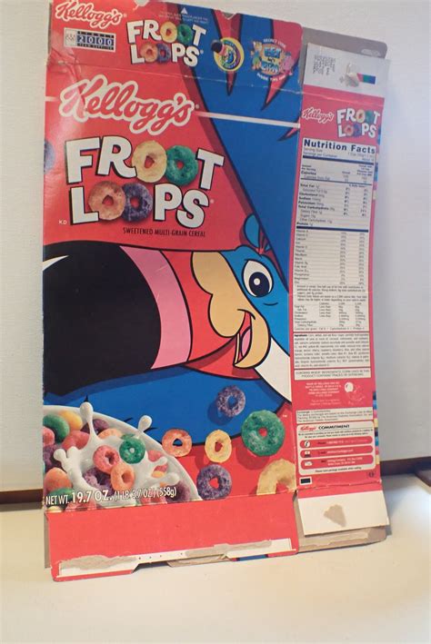 Rare Kellogg S Fruit Loops Cereal Box Advertising Memorabilia