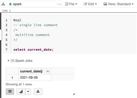 commenting in spark sql stack overflow