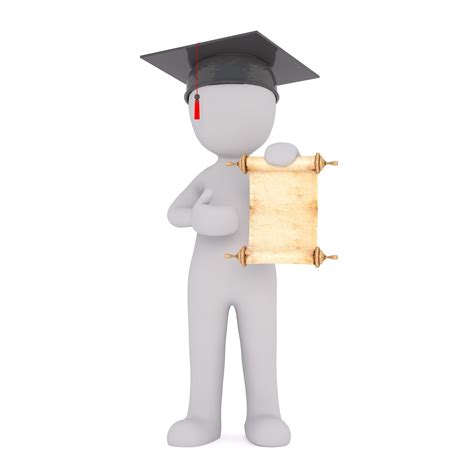 bonhomme blanc 3d ecole diplôme bibliothèque banque d images