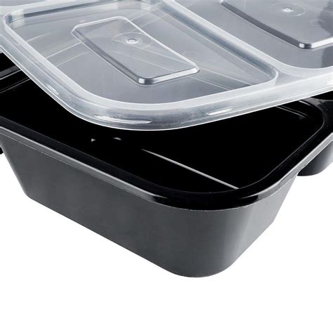 Pojemnik na żywność dzielony lunchbox z 3 przegródkami zestaw 10 szt 1