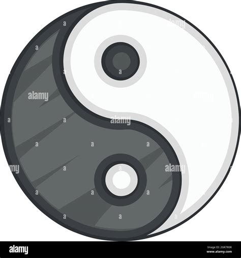 Icono De Ying Yang Estilo De Dibujos Animados Imagen Vector De Stock Alamy