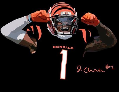 Ja Marr Chase Background Design Bengals Football Nfl Football Art