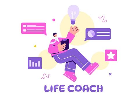 Premium Vector Life Coach Vector Illustration For Consultation