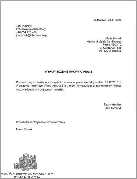 Szokuj Ce Wypowiedzenie Umowy O Prac Bez Okresu Wypowiedzenia