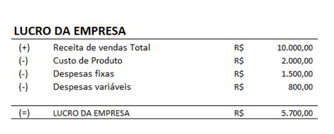 Como Calcular Lucro Da Empresa No Excel Smart Planilhas