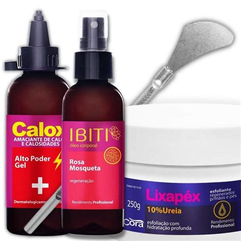Kit Spa Calox Gel Leo Rosa Mosqueta Lixap X Ureia E Bisturi Submarino