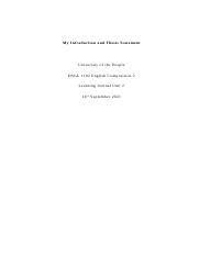 ENGL 1102 English Composition 2 Learning Journal Unit 2 Docx My